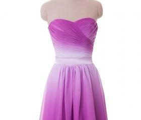 Hanyige Short Chiffon Gradient Graduation Cocktail Prom Dresses ...